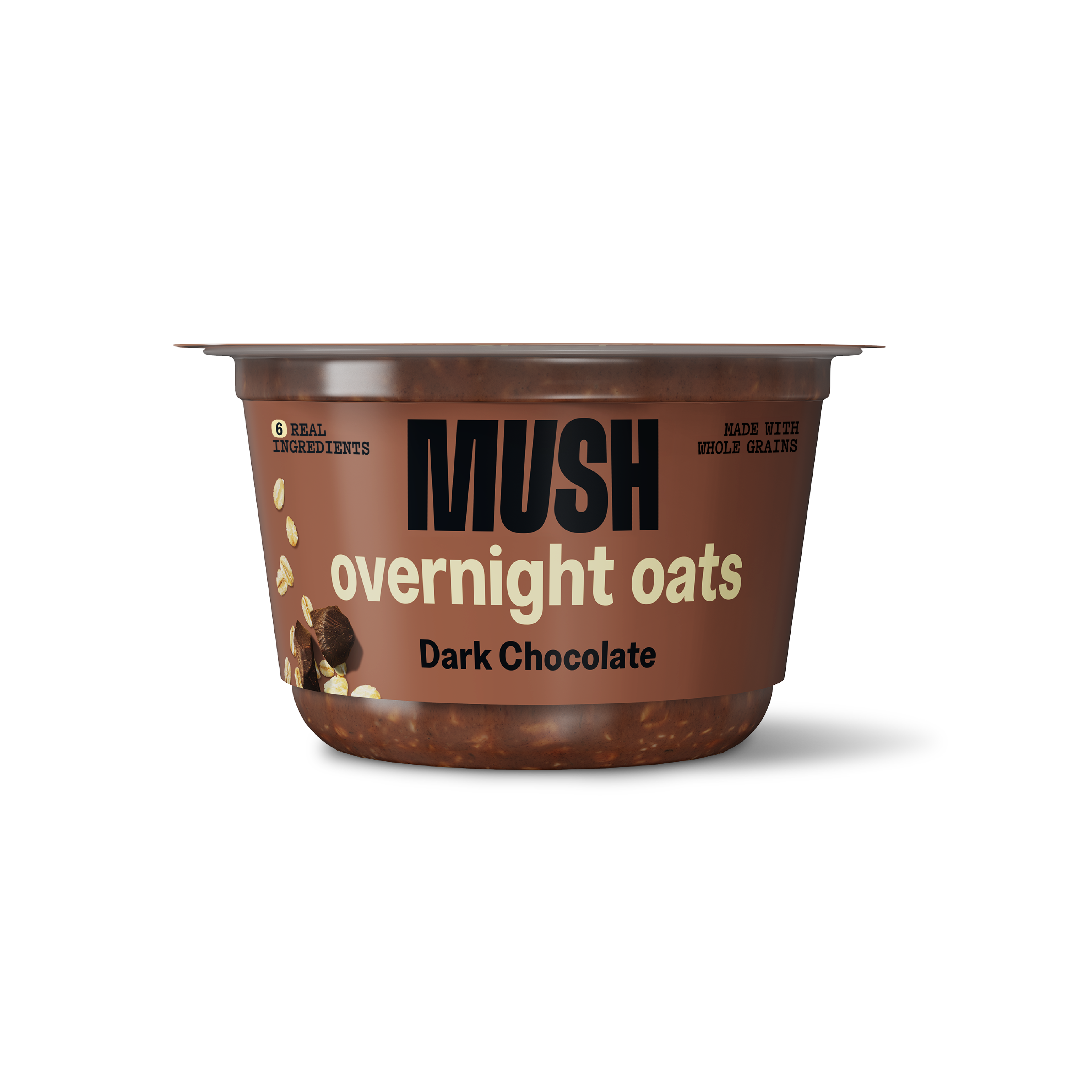 MUSH Dark Chocolate | Rich, Creamy Overnight Oats w/ 7g Protein