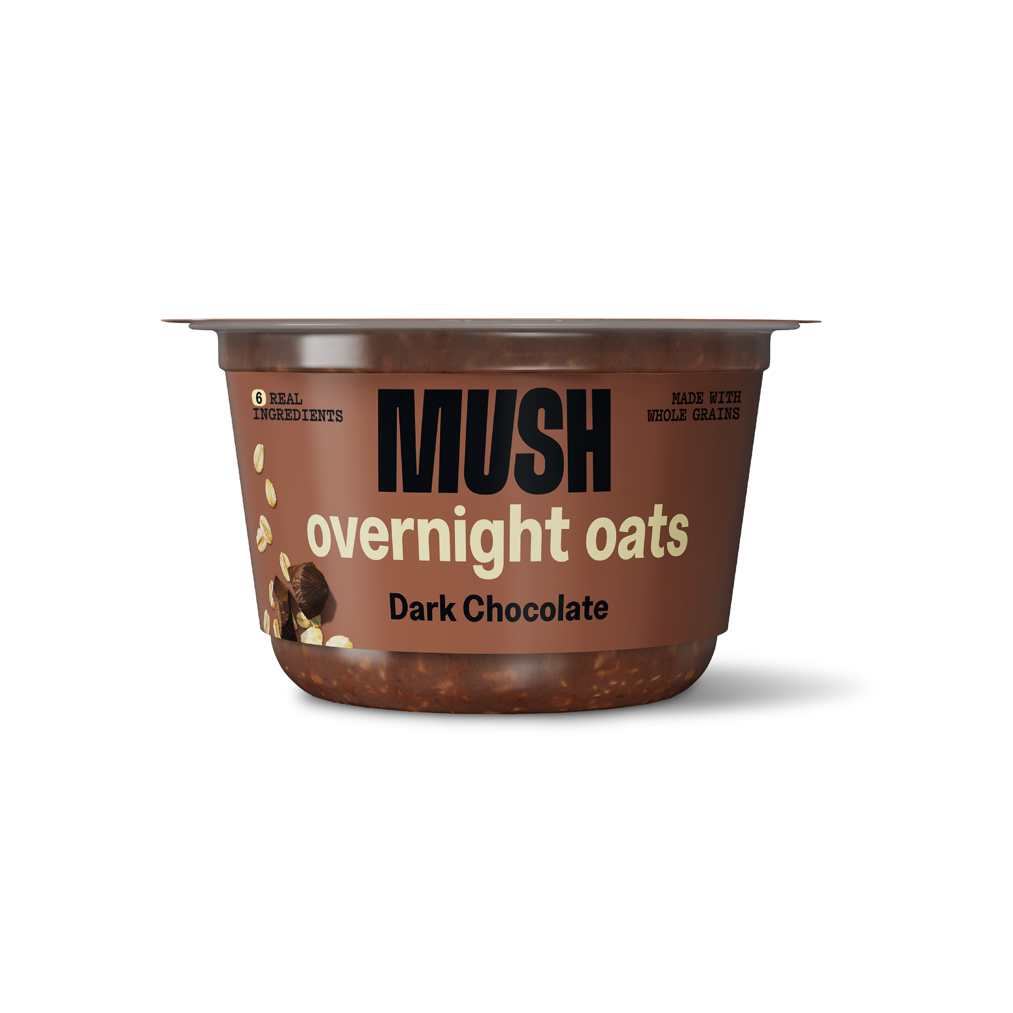 MUSH Dark Chocolate | Rich, Creamy Overnight Oats w/ 7g Protein