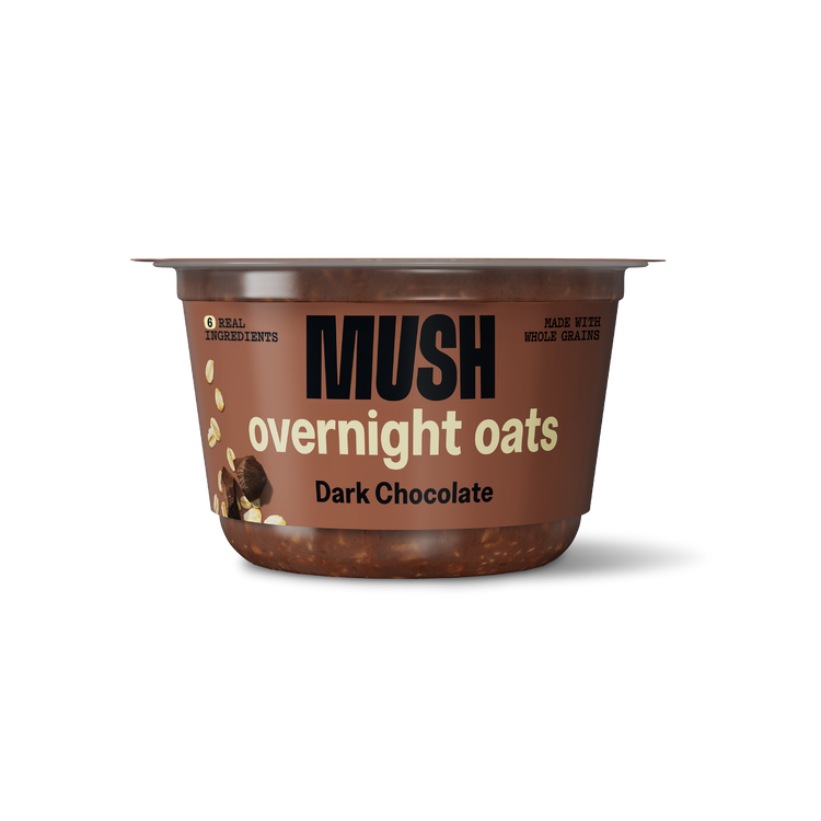 MUSH Dark Chocolate | Rich, Creamy Overnight Oats w/ 7g Protein