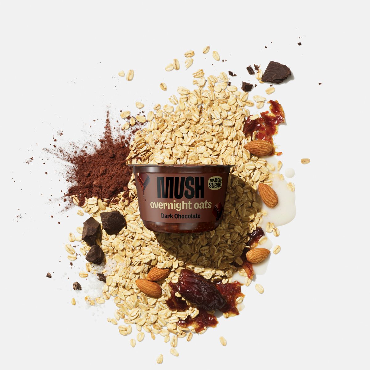 MUSH Dark Chocolate | Rich, Creamy Overnight Oats w/ 7g Protein