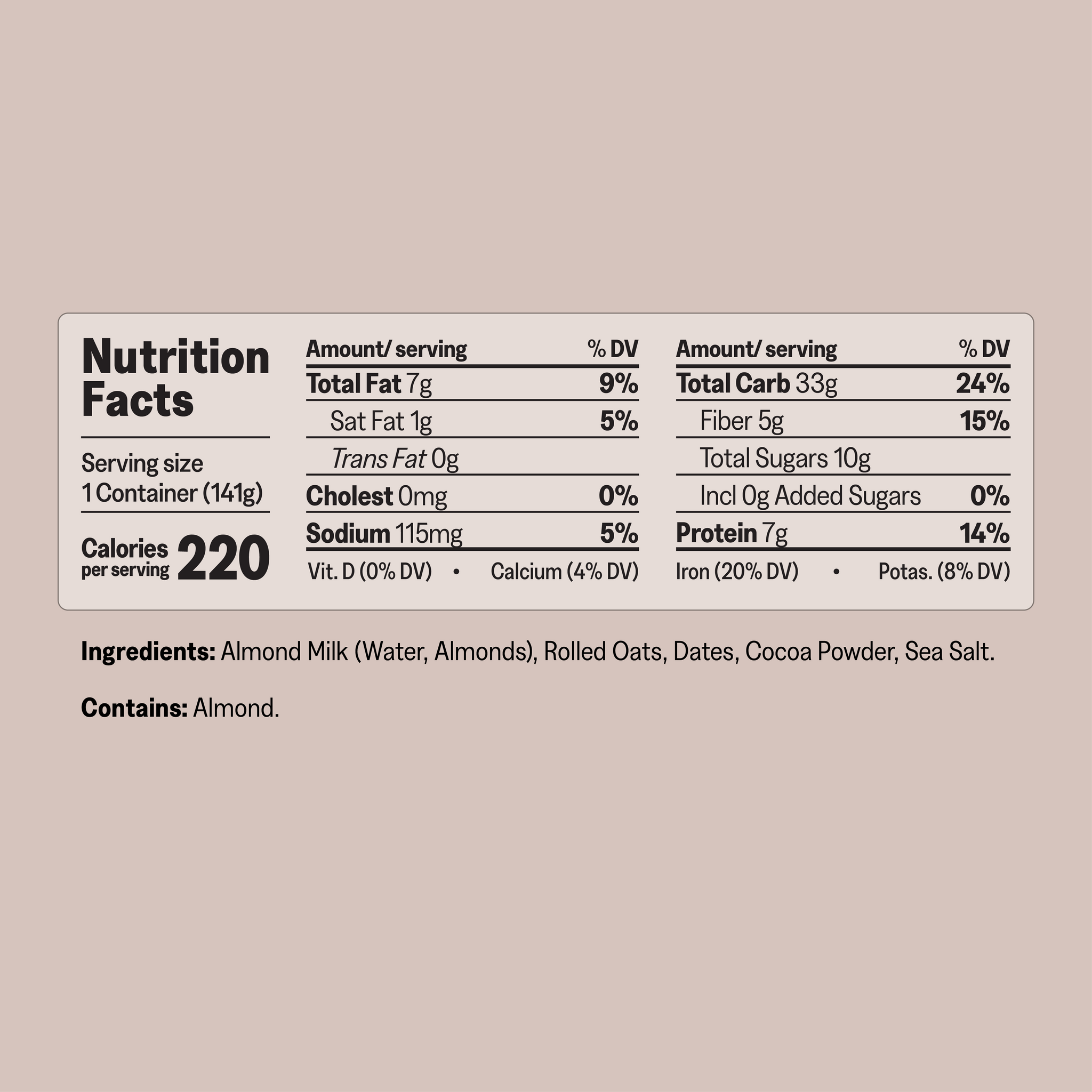 MUSH Dark Chocolate | Rich, Creamy Overnight Oats w/ 7g Protein