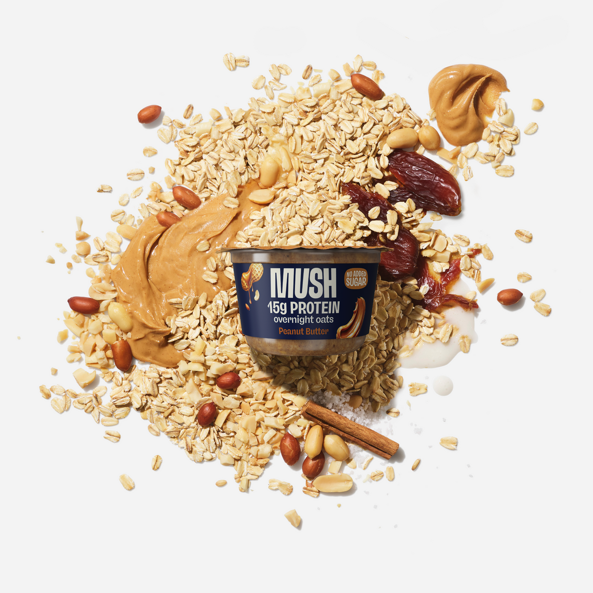 MUSH Peanut Butter | Overnight Oats w/ 15g of Protein
